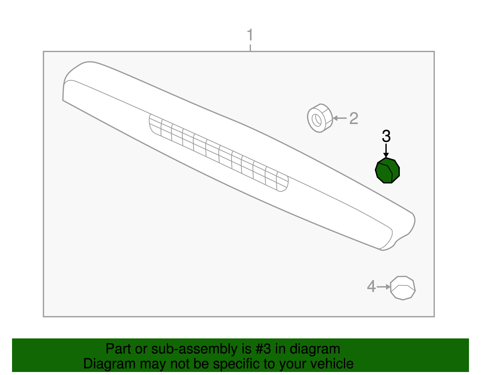 91507-SR2-003 - 1993-2006 Honda - Clip Roof Rail Garnish Center | Honda ...