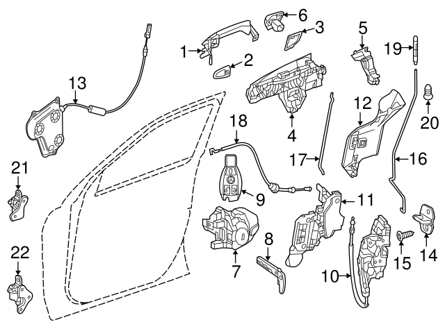 2012-2019 Mercedes-Benz Upper Hinge 166-720-02-37 | MB OEM Parts