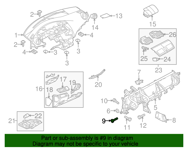 2010-2013 Mazda 3 Mount Bolt 9YA0-21-22J | RealMazdaParts.com