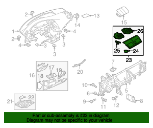 2010-2012 Mazda 3 Center Bezel bbm455210e02 | GetOEMParts.com