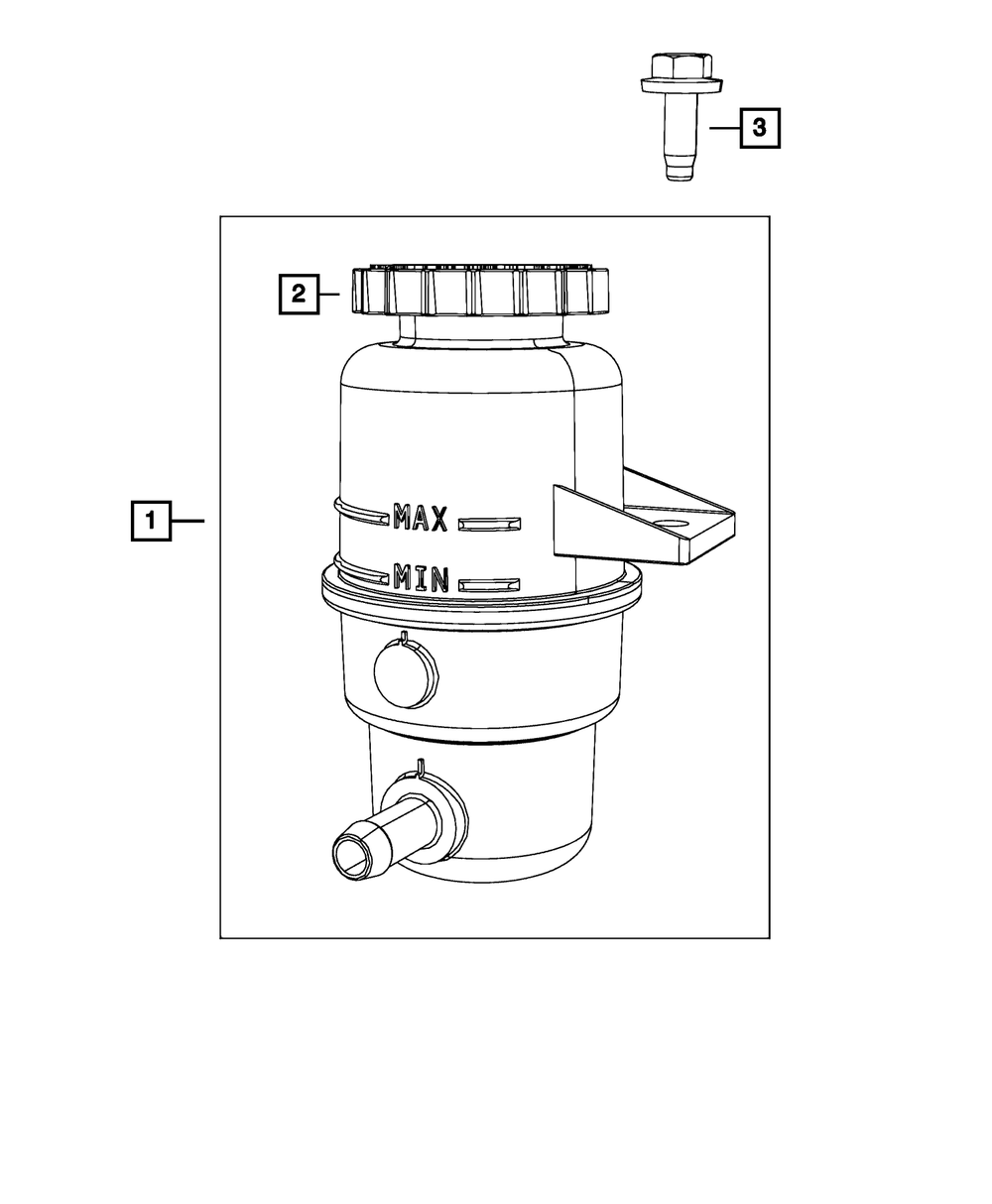 2011-2015 Mopar Power Steering Fluid Reservoir 68068967AC | Retail ...