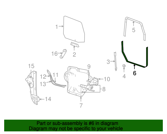 2007-2018 Jeep Lower Channel 55397007AC | Mopar Parts Canada