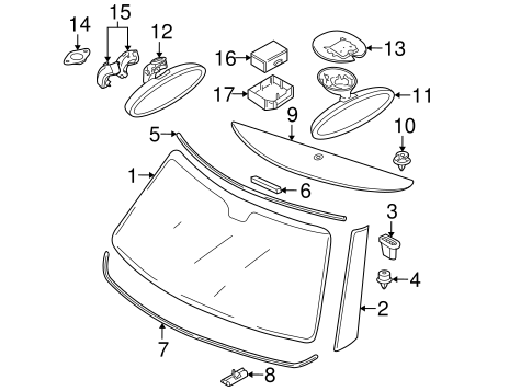 Glass - Windshield for 2004 Mini Cooper | Mini Parts Direct