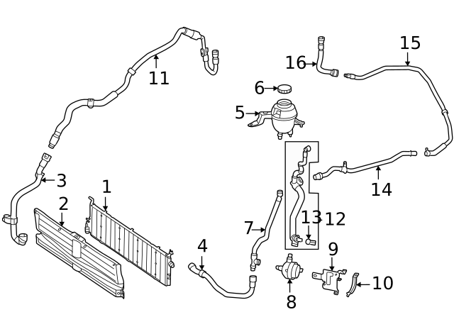 223-500-03-00 - Radiator Shutter Assembly 2021-2023 Mercedes-Benz ...