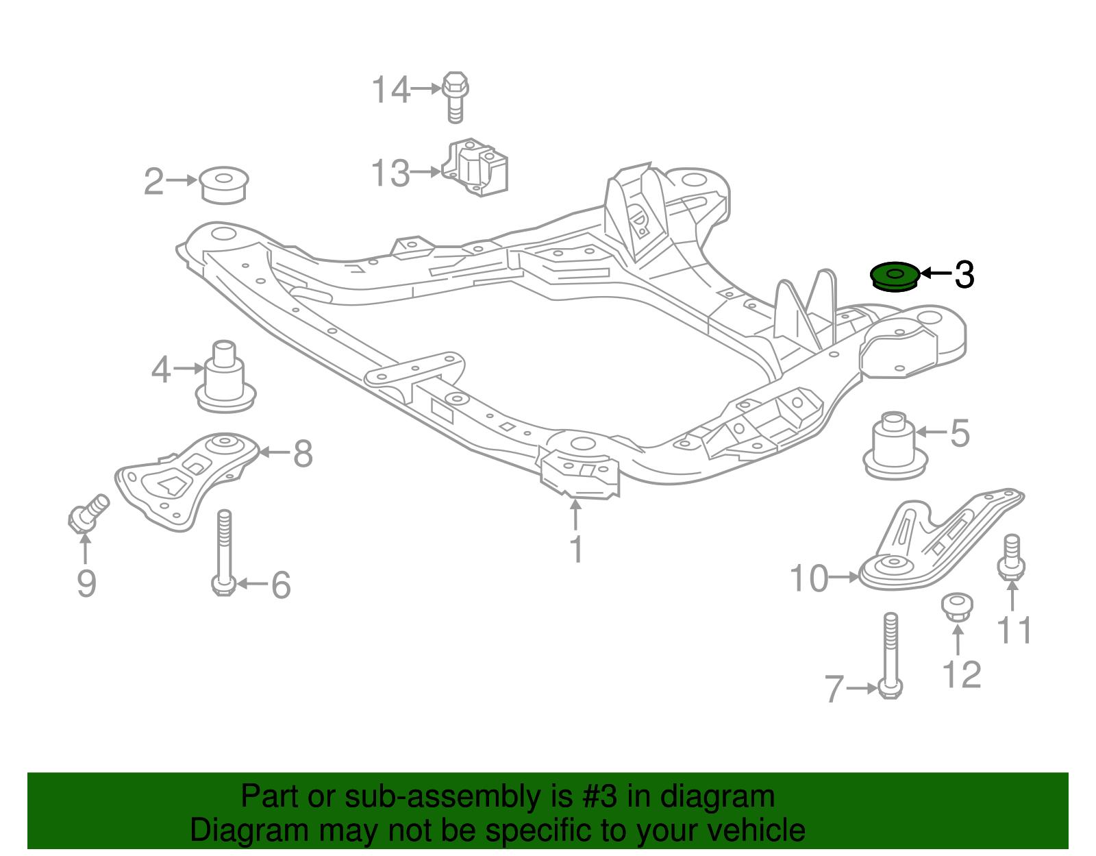 2001-2020 Toyota 2001-2020 Toyota - Engine Cradle Stopper 52216-06030 ...