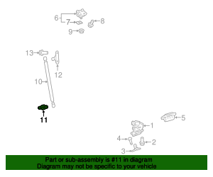 2008-2021 Toyota Support Cylinder Ball Stud 68961-12050 | Toyota Parts ...