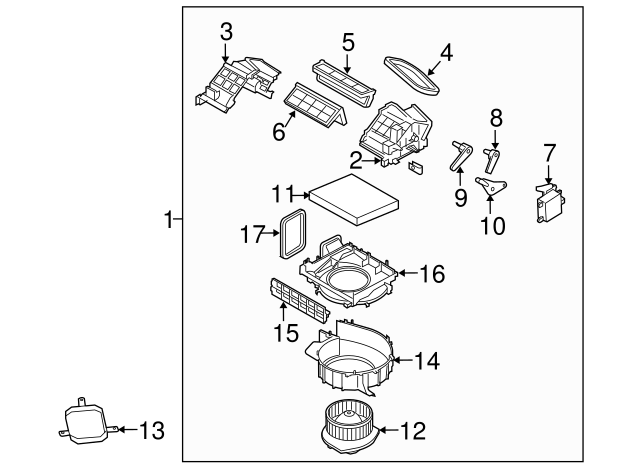 Motor Assembly - Blower W/Case B7225-JK60C | OEM Parts Online
