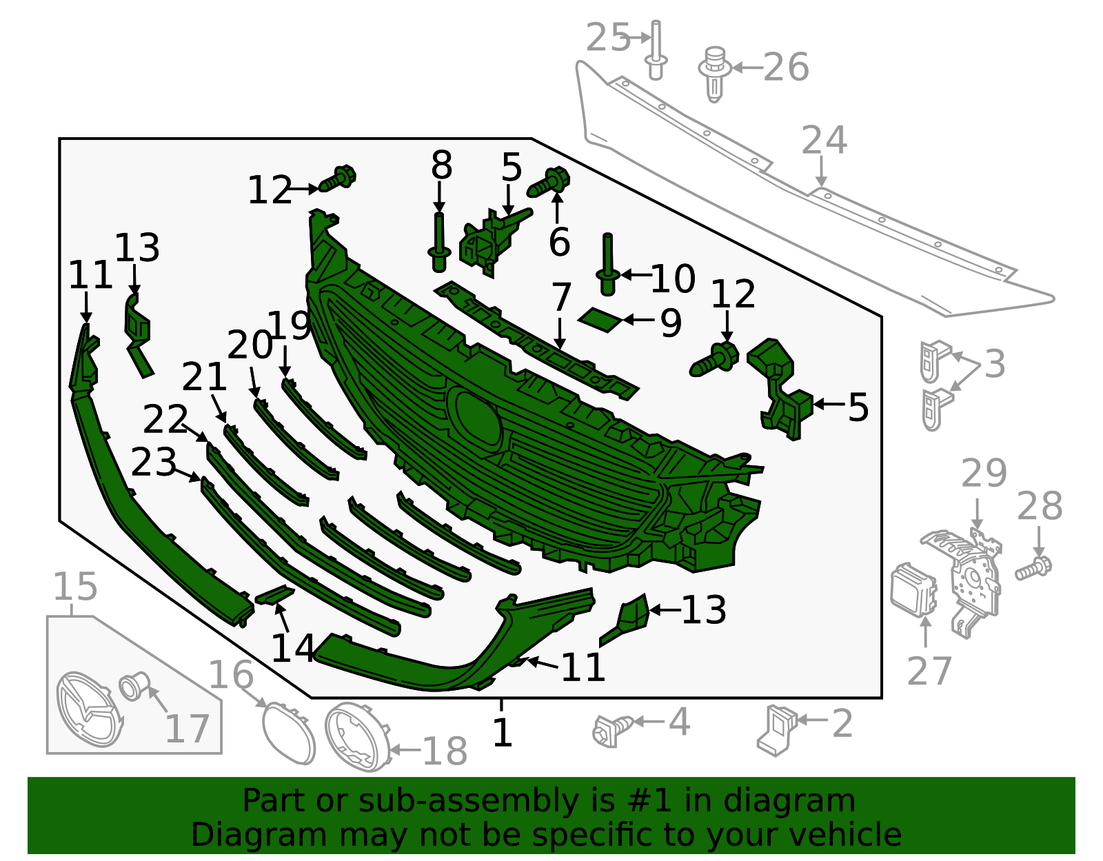 TK49-50-710J - Grille Assembly - 2016-2020 Mazda CX-9 | Mazda Parts Factor