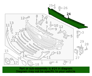 2016-2023 Mazda CX-9 Upper Molding TK48-50-7E1D-51 | OEM Parts Online