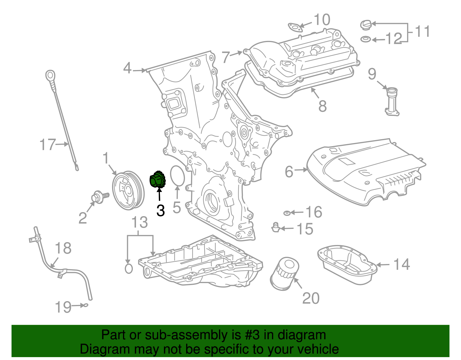 2003-2015 Toyota Crankshaft Gear 13521-AD010 | OEM Parts Online
