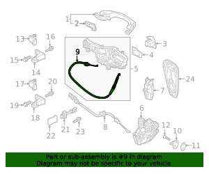 7N0-837-017-B - Door Latch Cable 2012-2023 Volkswagen | AutoNationParts.com