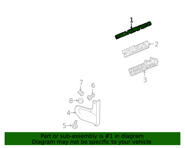 2019-2024 Chevrolet Plate 23400375 GM | GMPartsDirect.com