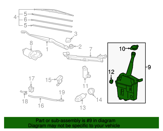 85315-02111 - Washer Reservoir - 2003-2008 Toyota | OEM Genuine Toyota ...