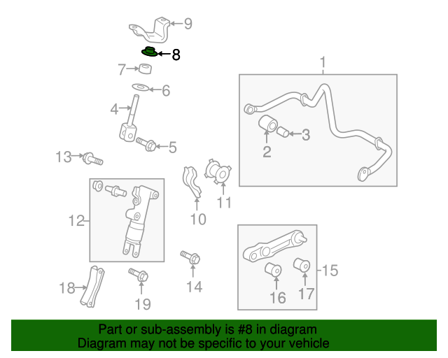90948-02202 - Stabilizer Link Retainer Plate - 2008-2021 Toyota Land ...