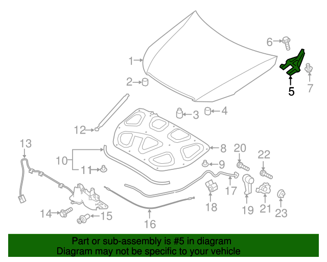 79110-3T000 - Hinge 2015-2017 Kia K900 | Kia.Parts Store