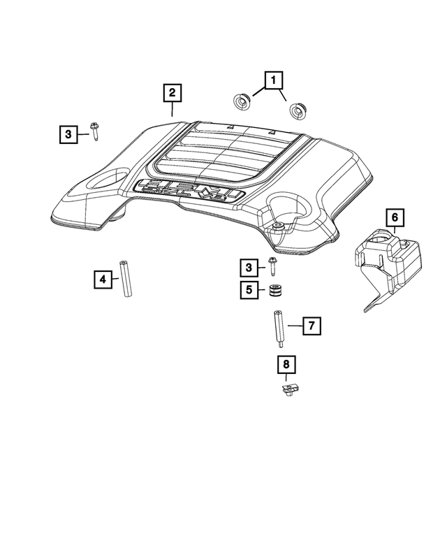 2021-2022 Ram 1500 Engine Cover 05281553AD | Mopar Estores