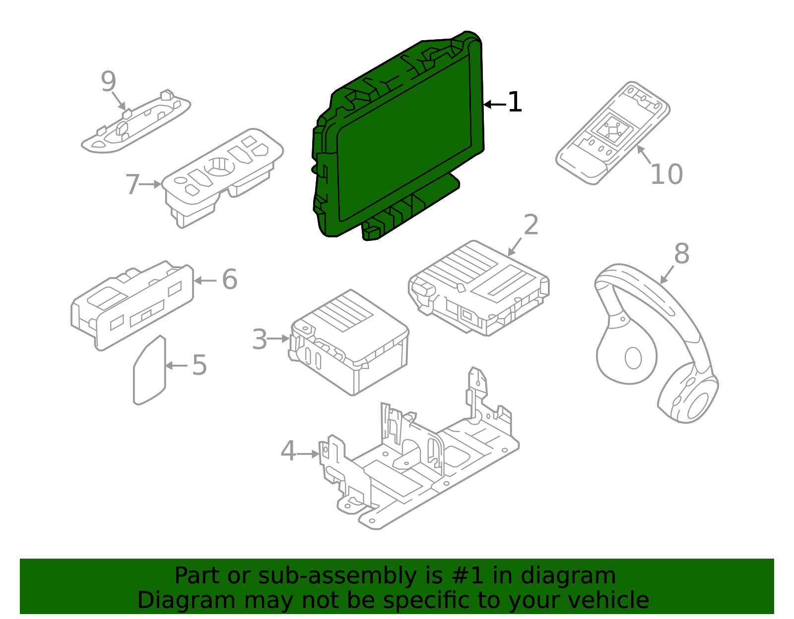 LR137881 - High-Quality Video Monitor for 2018-2022 Land Rover ...