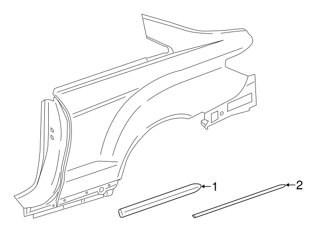 207-698-01-62 - Body Side Molding 2010-2017 Mercedes-Benz | Mercedes ...