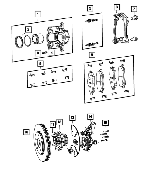 Front Brakes for 2015 Dodge Grand Caravan | My Mopar Parts
