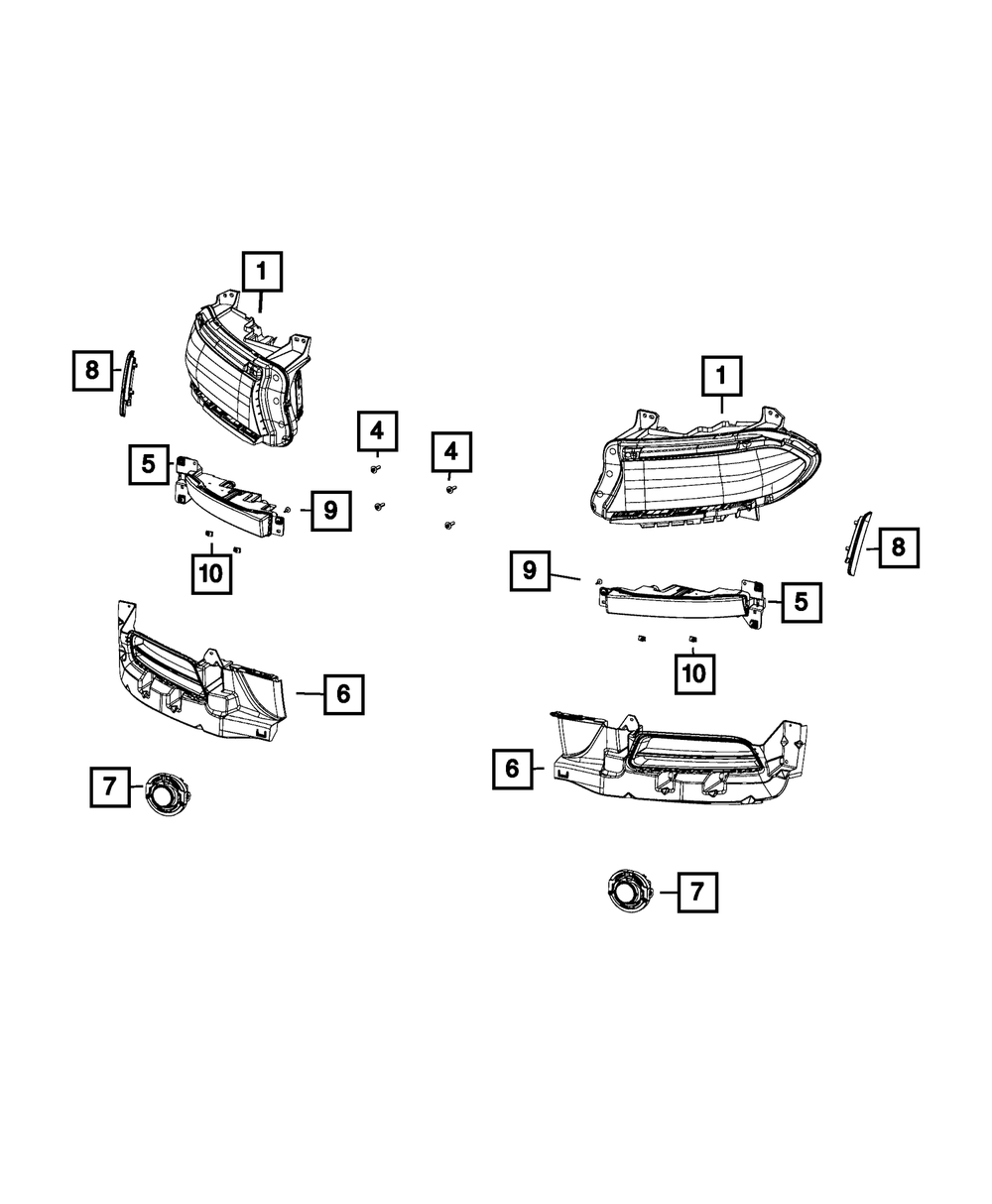 2016-2017 Dodge Charger Headlamp, Right 68294430AH | Mopar eStore
