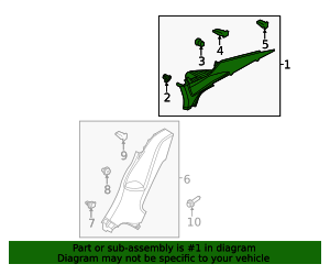 2019-2025 Volkswagen Jetta Lower Quarter Trim 17A-867-765-A-82V ...