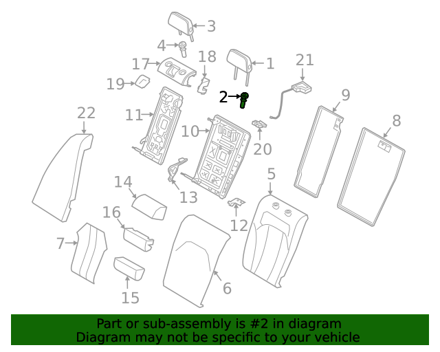 2019-2024 BMW Guide, headrest 52-20-7-499-578 | AutoNation Parts
