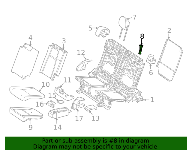 167-970-62-00-8Q96 - Headrest Guide 2020-2023 Mercedes-Benz ...