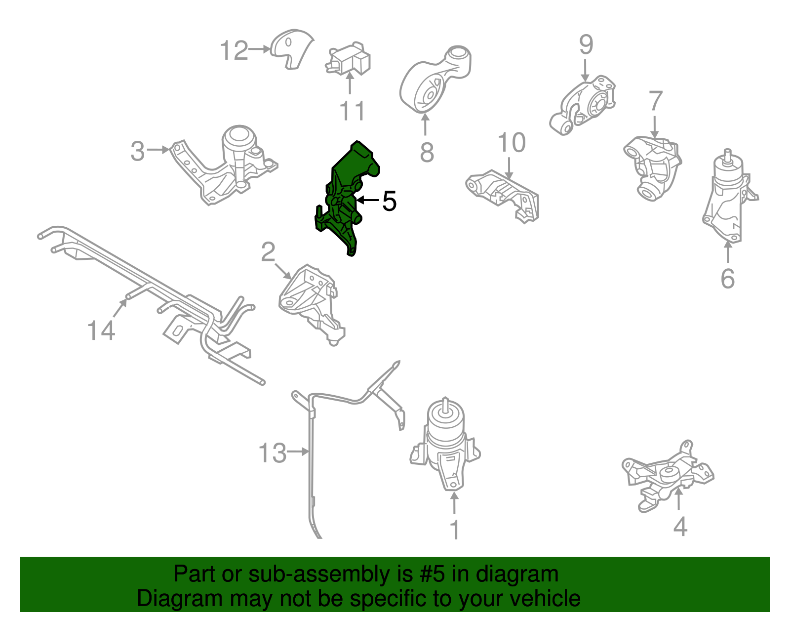 2007-2024 Nissan Mount Bracket 11231-3KA0A | OEM Parts Online