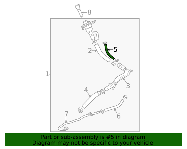 84692825 - Fuel Tank Filler Vent Hose 2021-2023 GM | Gateway Buick GMC ...