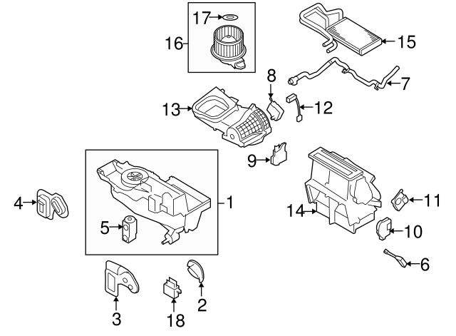 AA5Z-19E616-C - HVAC Air Adjustment Control Motor 2008-2019 Ford ...