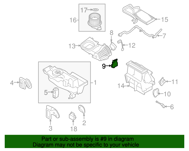 2008-2019 Ford HVAC Air Adjustment Control Motor AA5Z-19E616-C | OEM ...