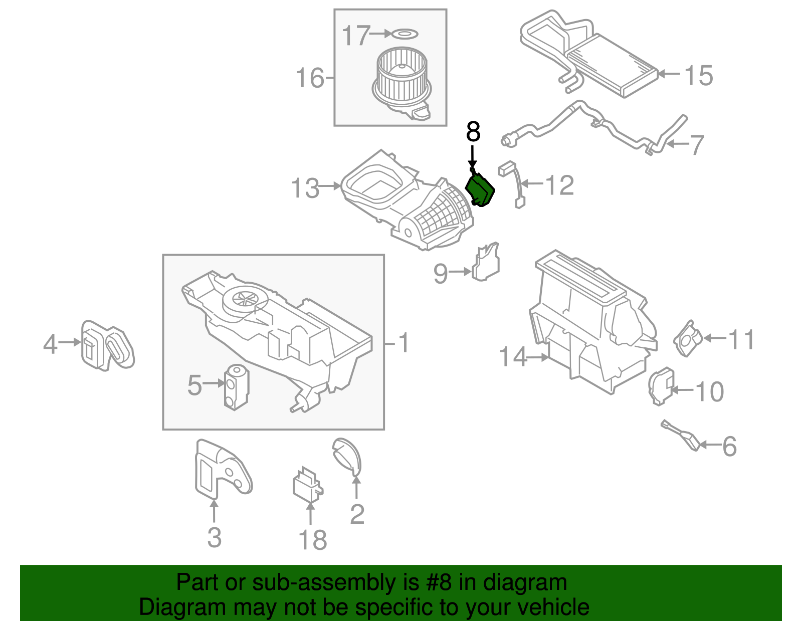 2008-2019 Ford HVAC Air Adjustment Control Motor AA5Z-19E616-C | OEM ...