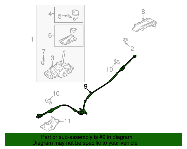 2010-2019 Ford Cable AA5Z-7E395-C | TascaParts.com