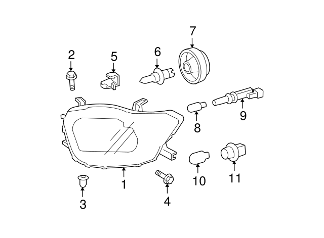 81170-48460 - Headlamp Assembly Left 2008-2010 Toyota Highlander ...