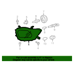 81170-48460 - Headlamp Assembly Left 2008-2010 Toyota Highlander ...