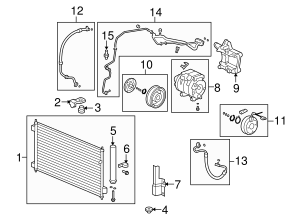 38930-R72-A02 - Bracket, Compressor - 2009-2012 Honda | Genuine Honda Parts