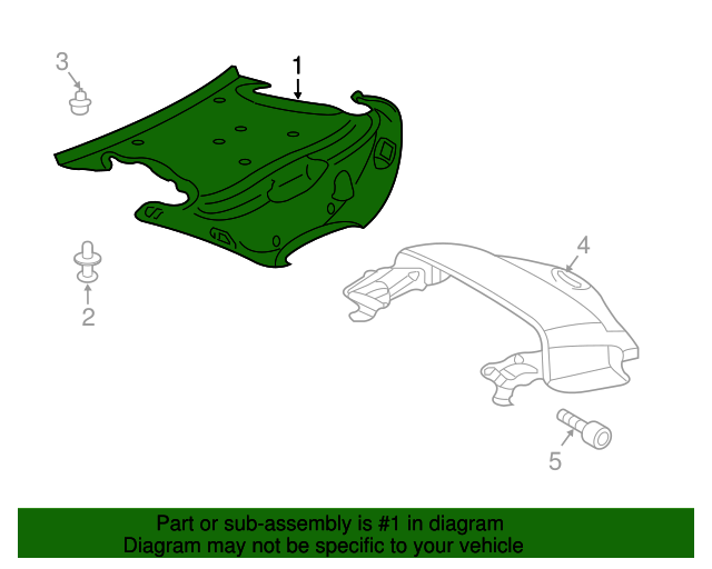 230-690-16-41-9C79 - Trunk Lid Trim 2003-2012 Mercedes-Benz | Mercedes ...