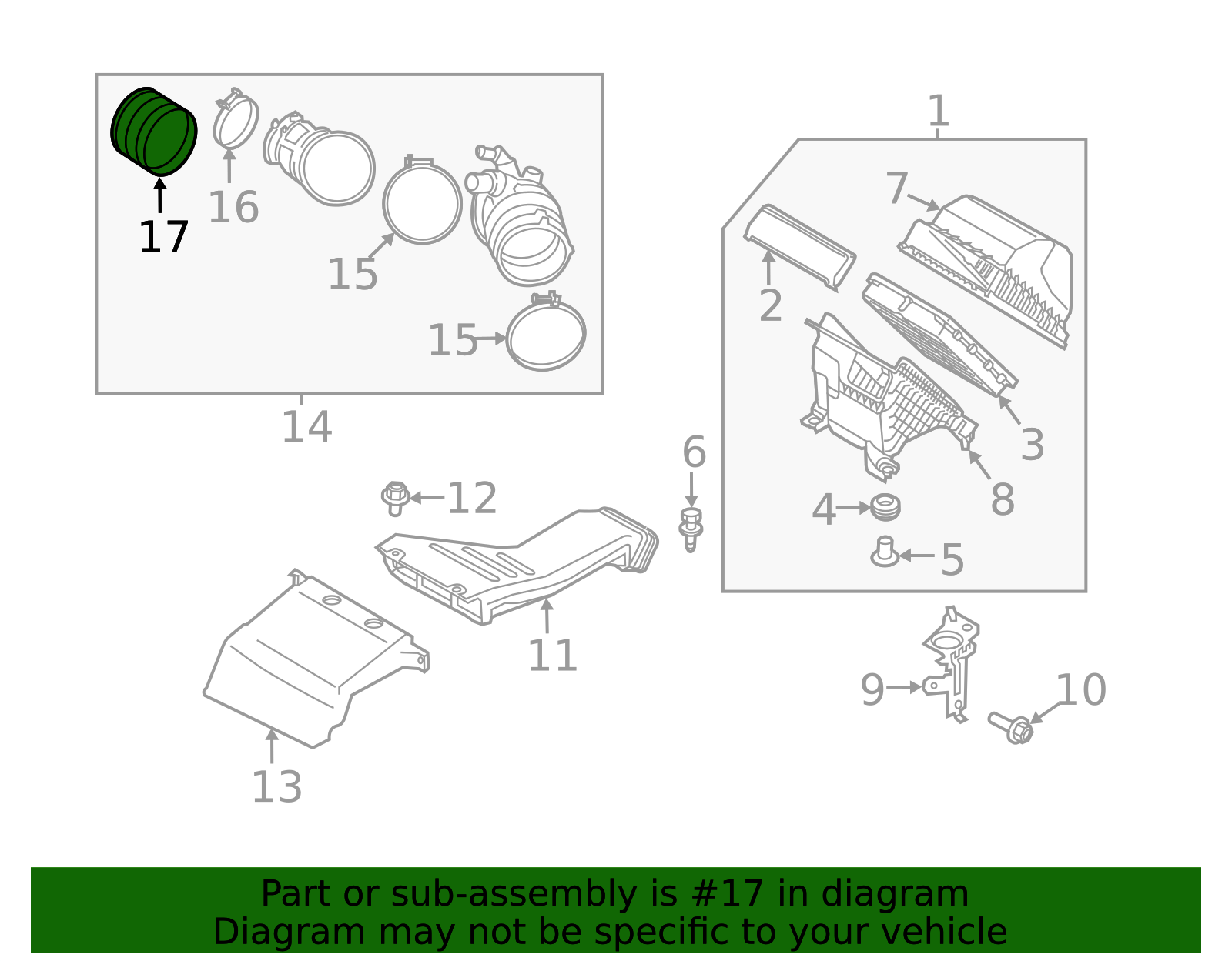 Hyundai - 28132-C0400 - Intake Hose Adapter - 2019-2020 Hyundai Santa ...