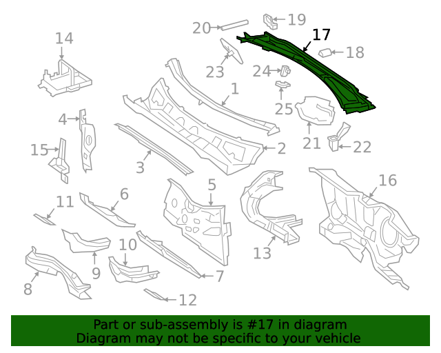 177-830-00-00 - Cowl Grille 2019-2021 Mercedes-Benz | Mercedes-Benz USA ...