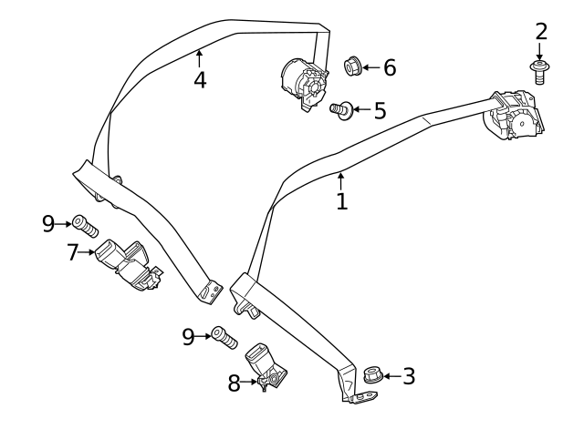 247-860-91-02-9C94 - Outer Belt Assembly 2019-2021 Mercedes-Benz ...