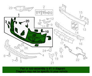 2017-2020 Audi Bumper Cover 8V5-807-065-AE-GRU | OEM Parts Online