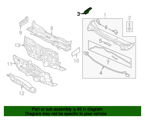 86154-A7000 - Side Seal 2014-2018 Kia | Kia.Parts Store