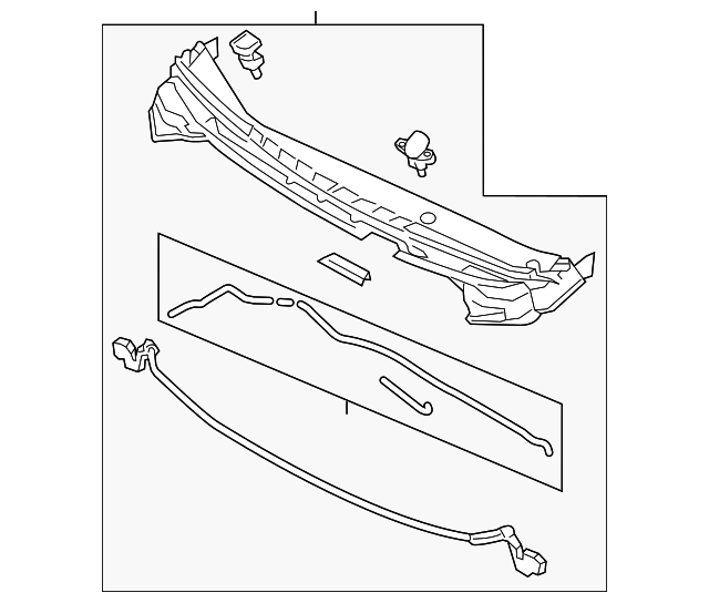 86150-B0000 - Cowl Grille 2017-2018 Kia | Kia.Parts Store