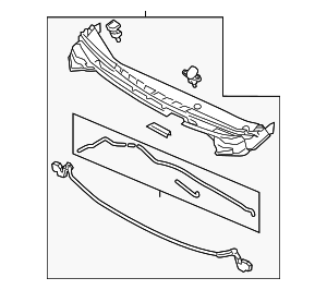 2017-2018 Kia Cowl Grille 86150-B0000 | GetOEMParts.com