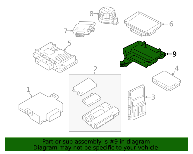 8W1-907-064-DH - HVAC Control Module 2017-2024 Audi | AutoNationParts.com