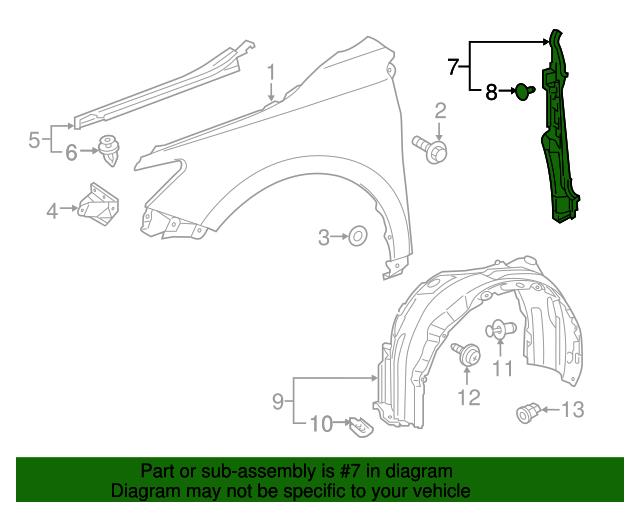 2015-2017 Toyota Camry Rear Seal 53882-06150 | OEM Parts Online
