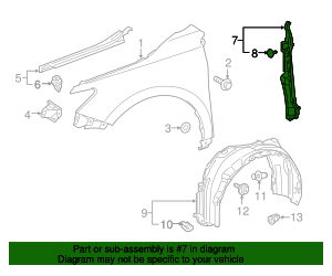 2015-2017 Toyota Camry Rear Seal 53882-06150 | OEM Parts Online