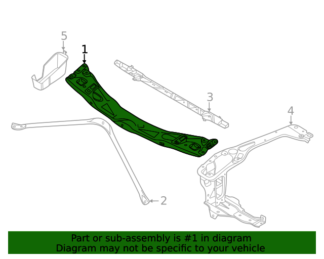 Genuine BMW 51-64-7-459-878 | Upper Tie Bar | FREE Shipping on Most ...