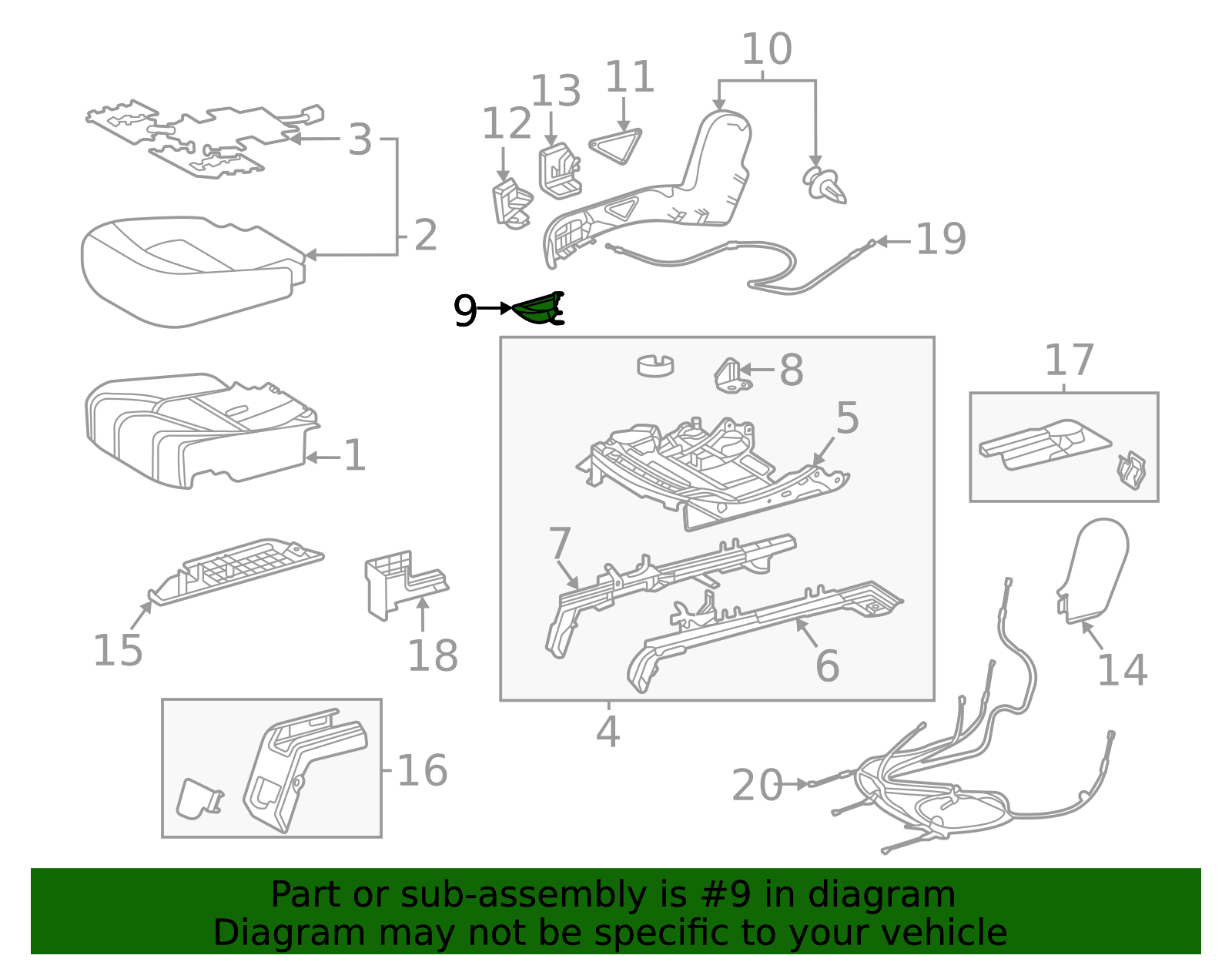 72525-0E041-B0 - Seat Back Recliner Adjustment Handle 2022-2024 Toyota ...
