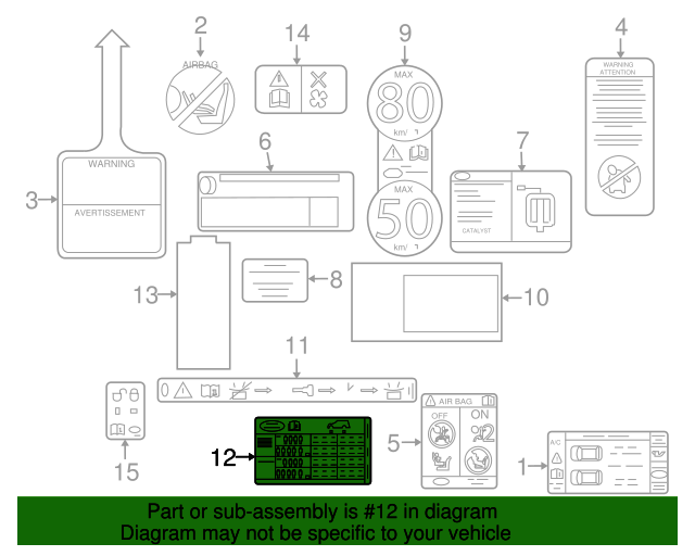 Genuine Info Label for 2010-2016 Land Rover LR4 | Land Rover Part ...